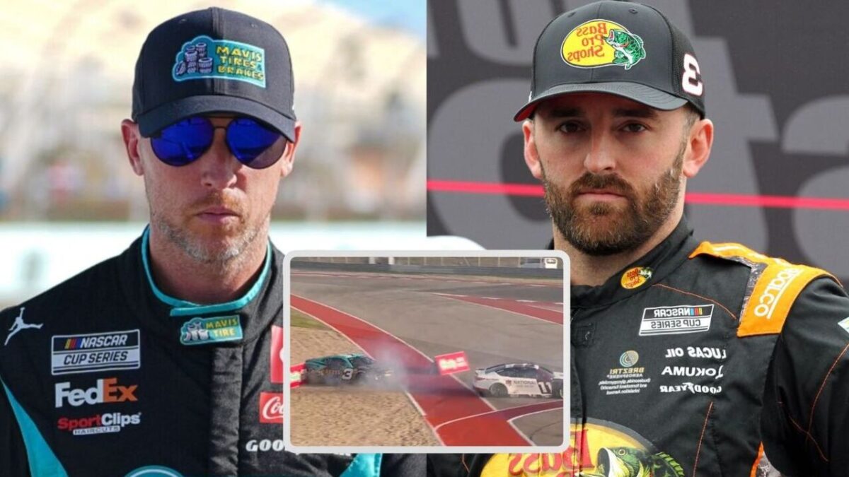 (Video) Denny Hamlin slams Austin Dillon to the gravel at COTA